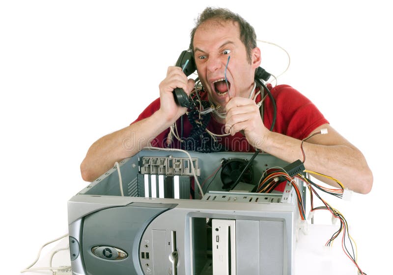 Rage against technology stock image. Image of help, problem - 8062373