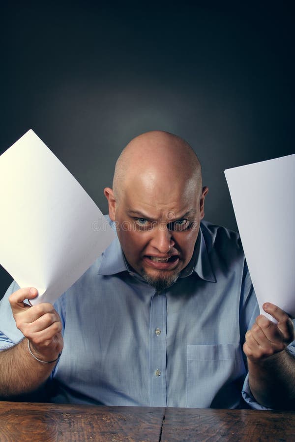 Rage expression stock image. Image of boss, paper, office - 32623899