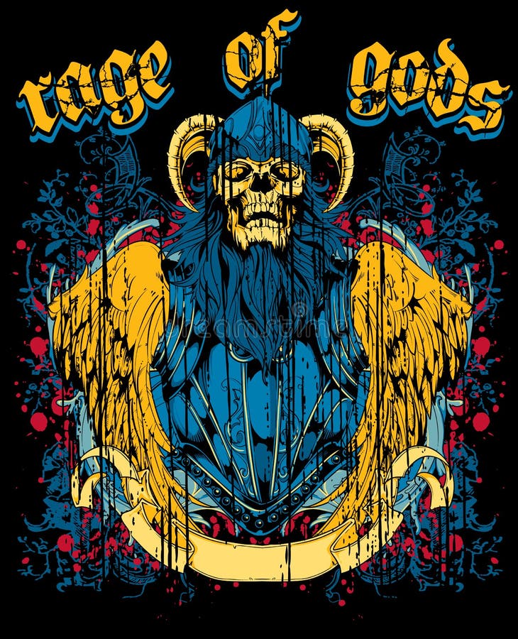 Rage of gods stock vector. Illustration of religion, flame - 30689468