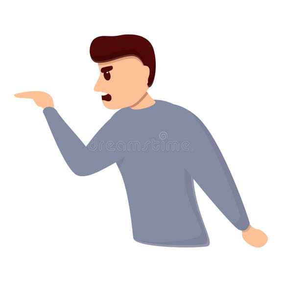 Rage icon, cartoon style stock vector. Illustration of graphic - 187751813