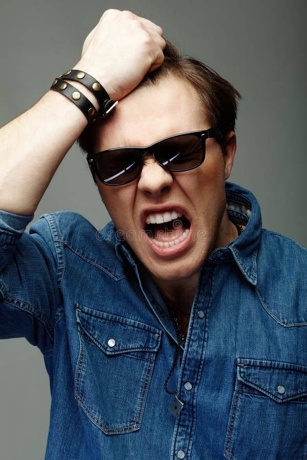 Rage stock photo. Image of eyeglasses, model, handsome - 32046266