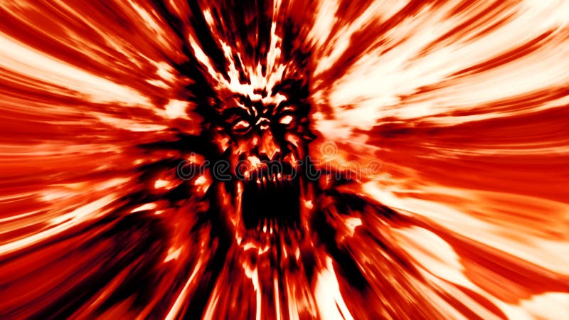 Rage Red Zombie Head. Image in Genre of Horror Stock Photo - Image of ...