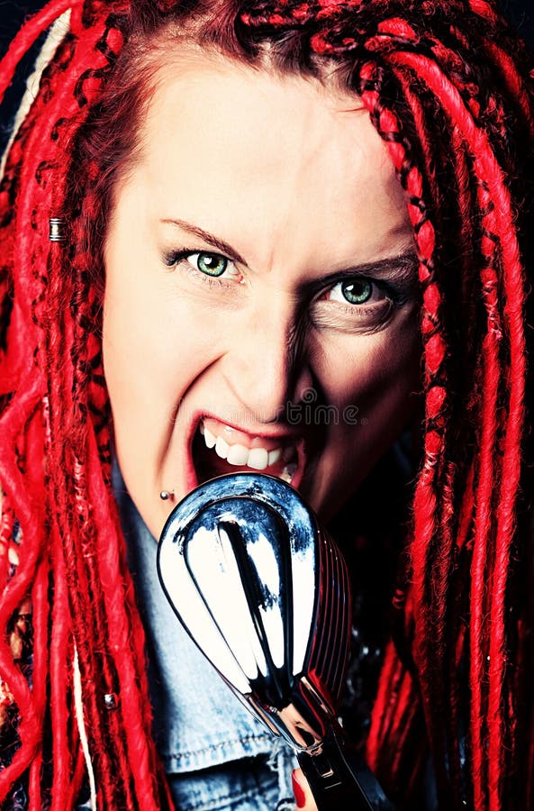 Gothic singer stock photo. Image of female, musician - 32893194