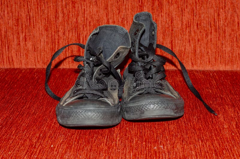 Ragged Black Stylish Shoes, Vintage Black Stylish Shoes Stock Photo ...