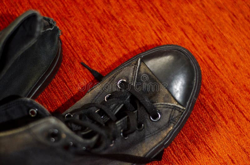 Ragged Black Stylish Shoes, Vintage Black Stylish Shoes Stock Photo ...