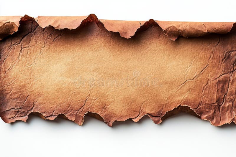 With Ragged Cardboard Edges Against a White Backdrop, the Material S ...