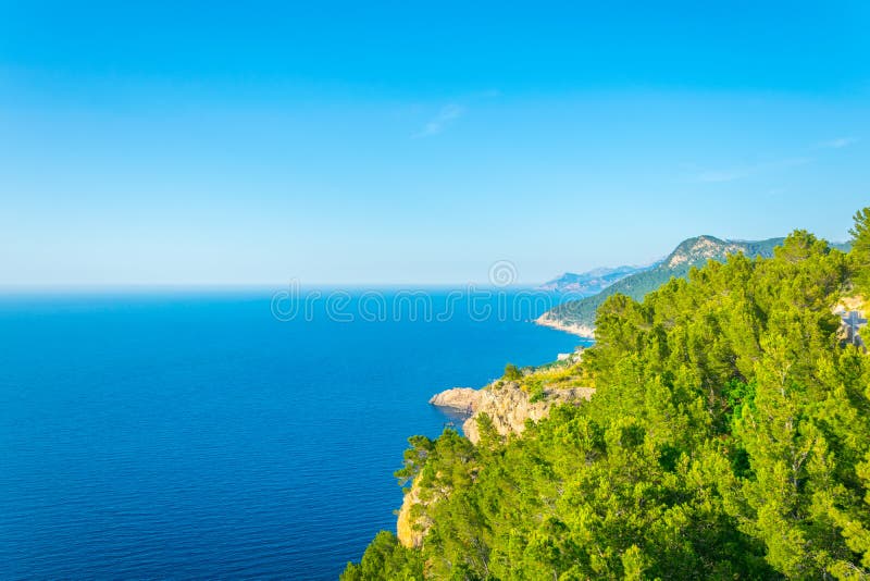 Ragged Coast of Mallorca Viewed from Torre Del Verger, Spain Stock ...