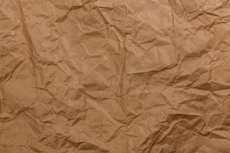 Ragged Crumpled Brown Kraft Paper Texture and Full Frame Background ...