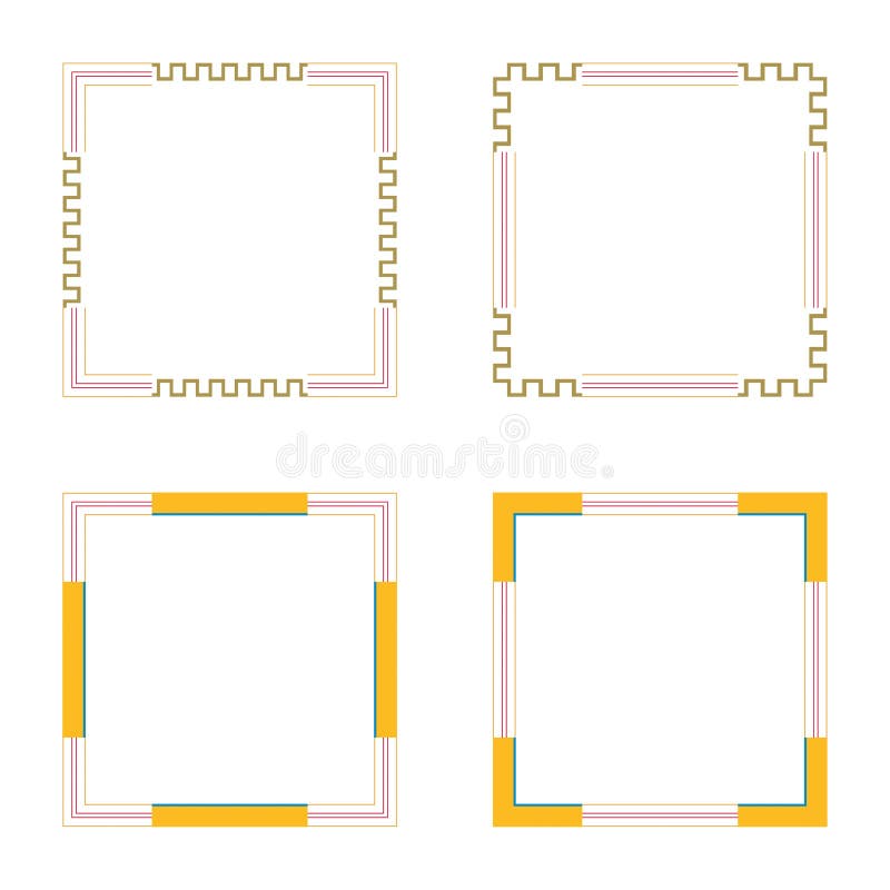 Ragged Frame Icon. Distressed Border Symbol. Rough Yellow Edge. Vector ...