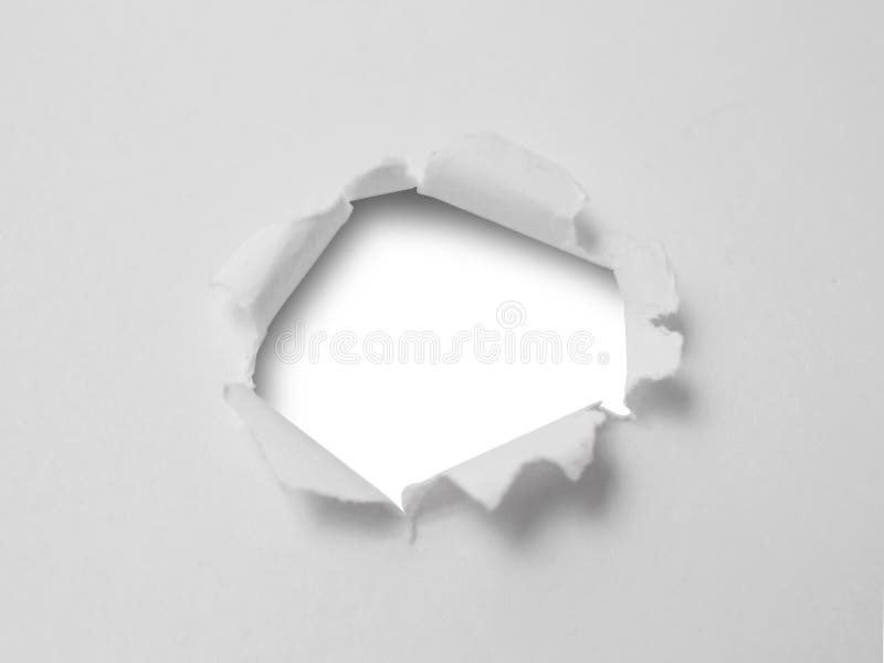 Ragged Hole on Ripped Paper, Cut Out Isolated Stock Image - Image of ...