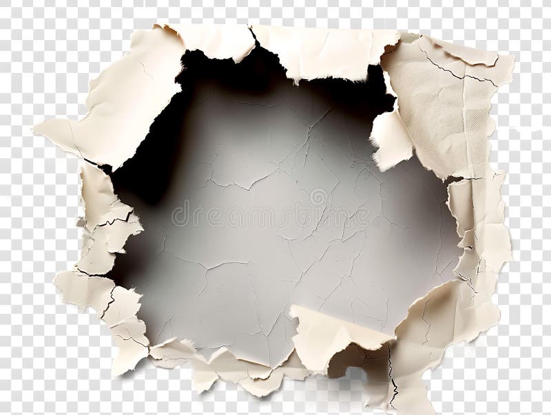 Ragged Hole Torn in Ripped Paper in 8K Resolution Stock Illustration ...