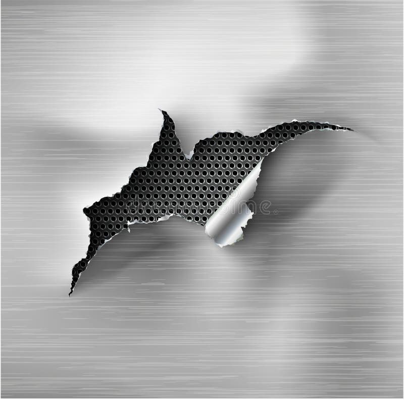 Torn Ripped Steel Vector Template, Sides with Ripped Metal Stock Vector ...