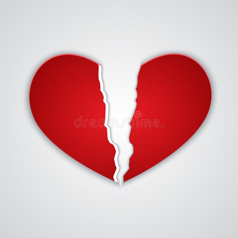 Ragged paper heart stock vector. Illustration of behavior - 36383212