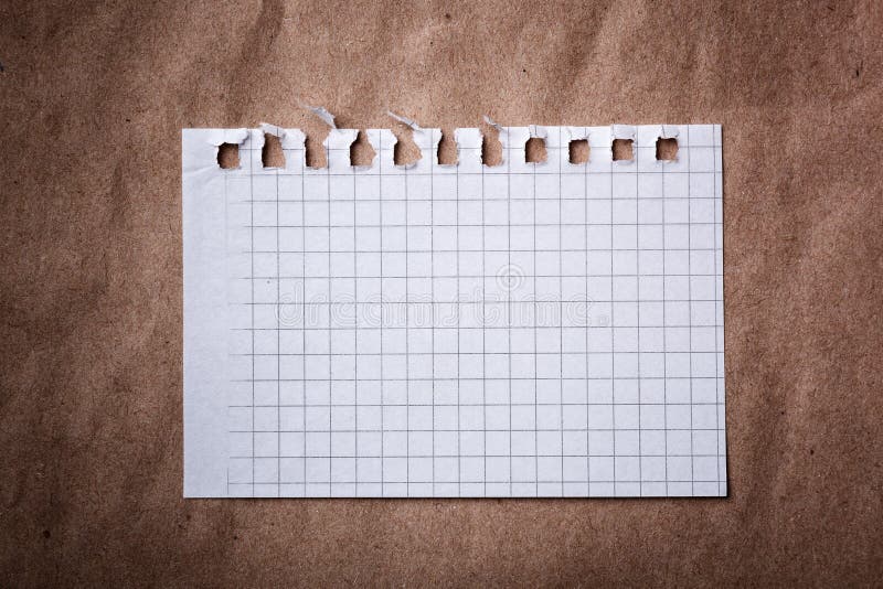 Ragged sheet of notebook stock image. Image of empty - 32001521