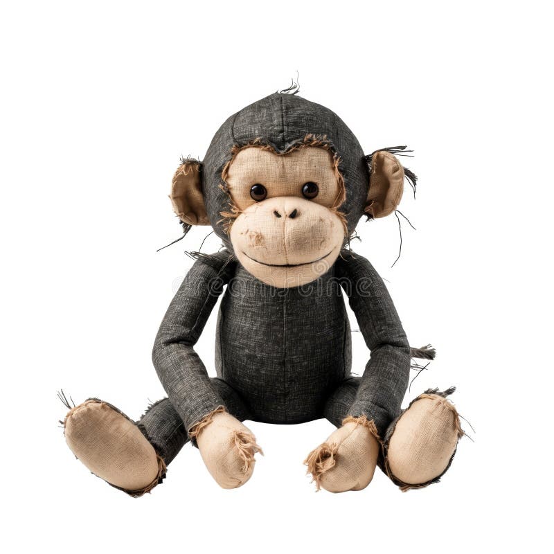 Ragged Stuffed Monkey with Missing Limbs and Torn Ears Stock Image ...