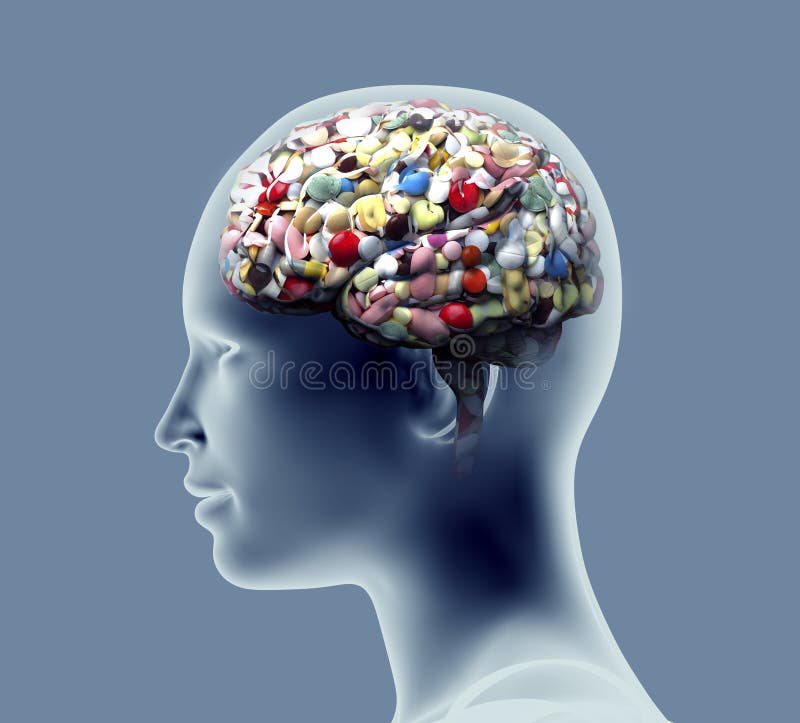 Raggi X Della Testa Umana Con Le Pillole E Le Droghe Per Il Cervello ... Raggi X Della Testa Umana Con Le Pillole E Le Droghe Per Il Cervello ...