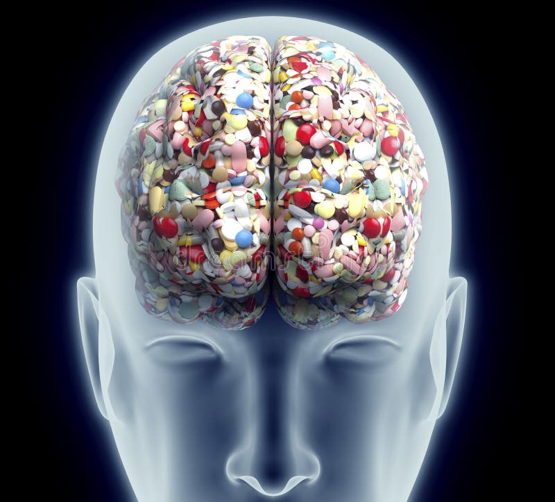 Raggi X Della Testa Umana Con Le Pillole E Le Droghe Per Il Cervello ... Raggi X Della Testa Umana Con Le Pillole E Le Droghe Per Il Cervello ...