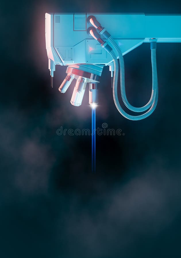 Raggio Laser Ottico Del Microscopio Di Esame Dell'elettrone ...