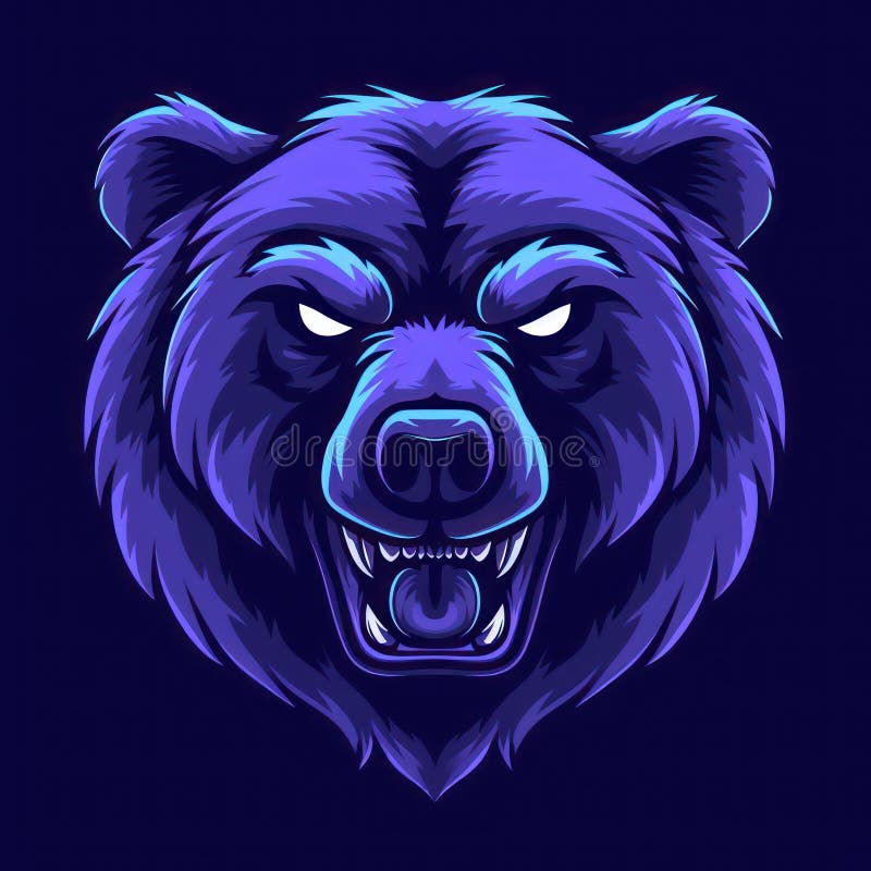 Raging Bear Simple Logo Solid Flat Color Stock Illustration ...