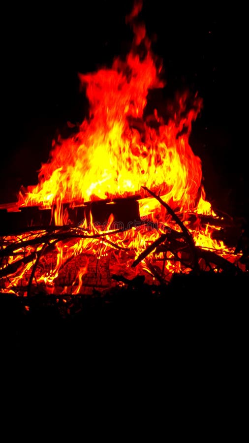 Raging bonfire stock image. Image of nighttime, raging - 73557219