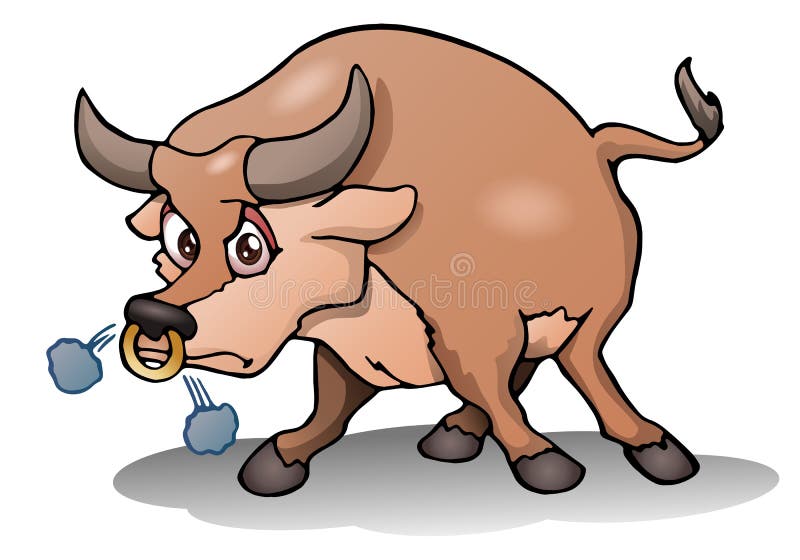 Raging Bull Flame stock vector. Illustration of abstract - 19192926