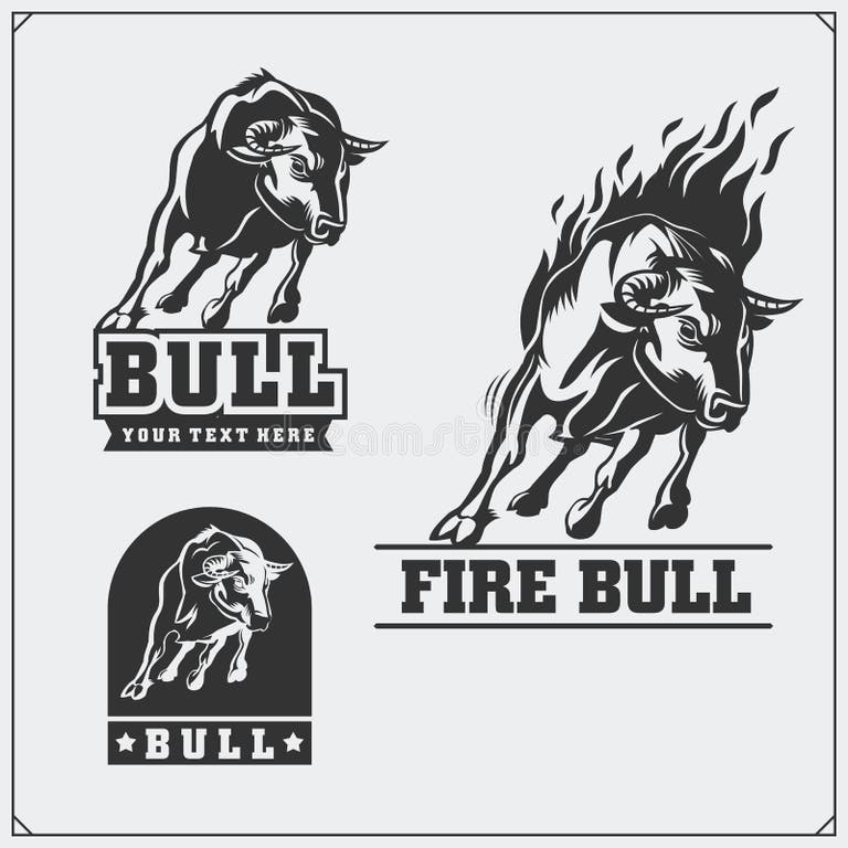 Raging Bull. Vector Emblems, Labels and Badges Stock Vector ...