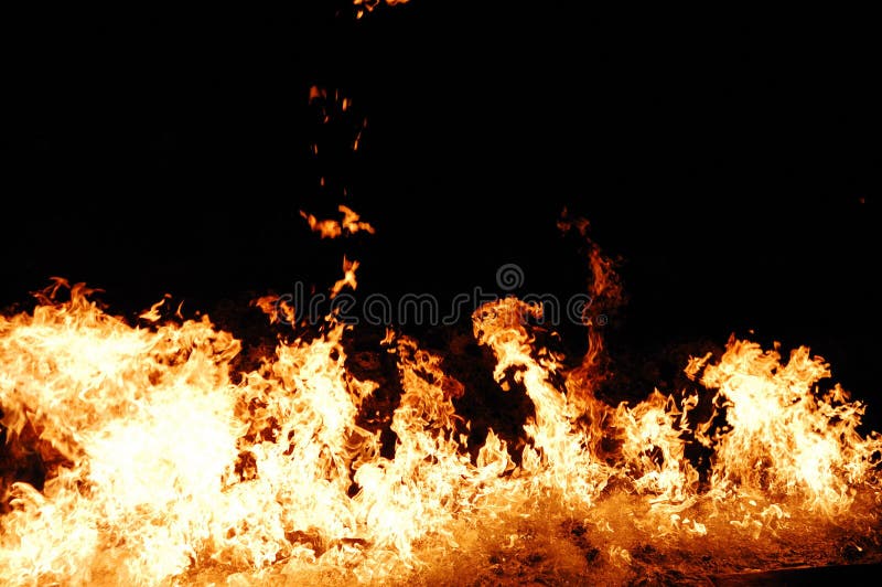 Raging Fire - Many Flames stock image. Image of burnout - 24072839