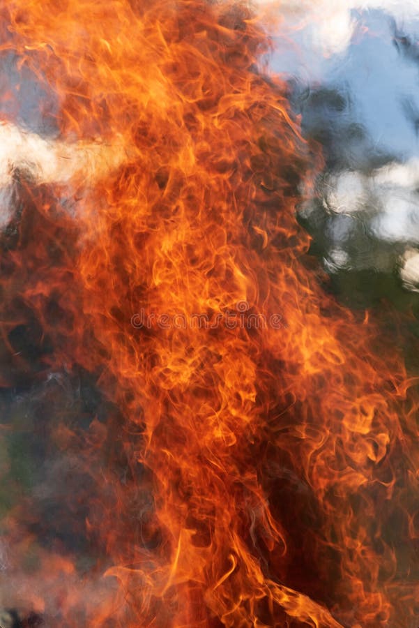 Raging Fire, Burning Fire, Bonfire, Fire Fighting Stock Photo - Image ...