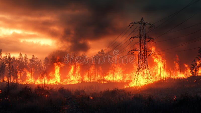 Raging Fire Burns Heart Dense Forest Stock Photos - Free & Royalty-Free ...