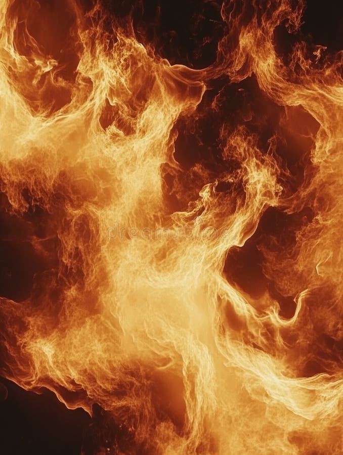 Raging Flames in a Blurred Background Stock Image - Image of indistinct ...