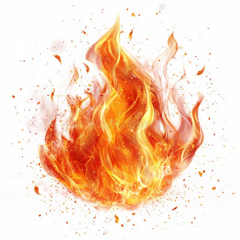 Raging Flames with Detailed Flying Embers, Warm Tones and Sharp ...