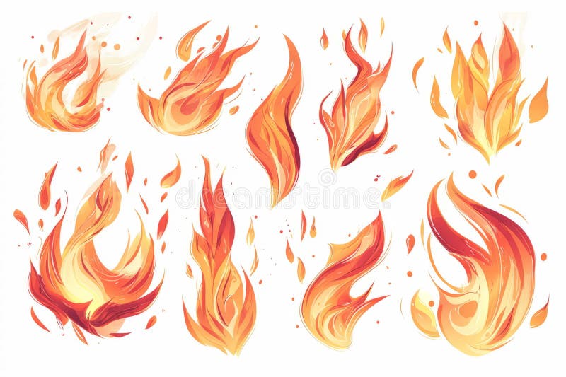 Raging Flames with Detailed Flying Embers, Warm Tones and Sharp ...