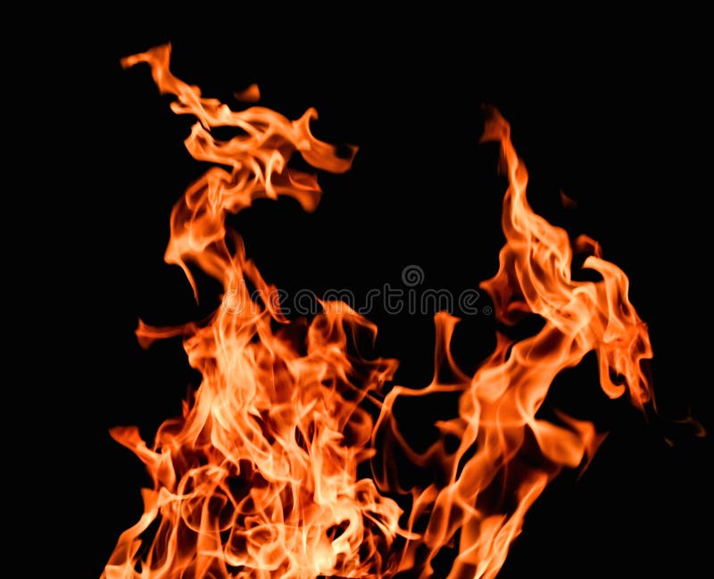 Raging Flames Red Fire Black Background Stock Photo - Image of fire ...