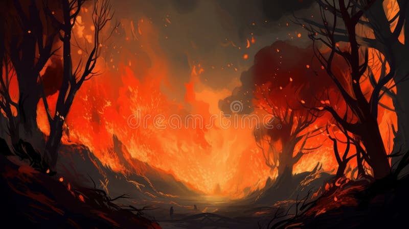 Massive Wildfire Stock Illustrations – 257 Massive Wildfire Stock ...