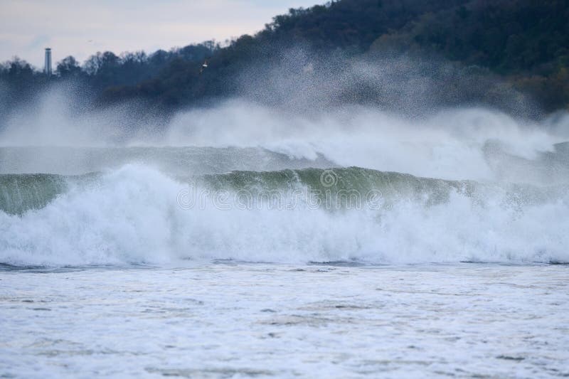 Raging Huge Waves during an Incredibly Powerful Storm in the Black Sea ...