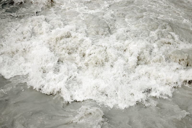 Raging Muddy Water of a Mountain River. Stock Image - Image of sparkle ...