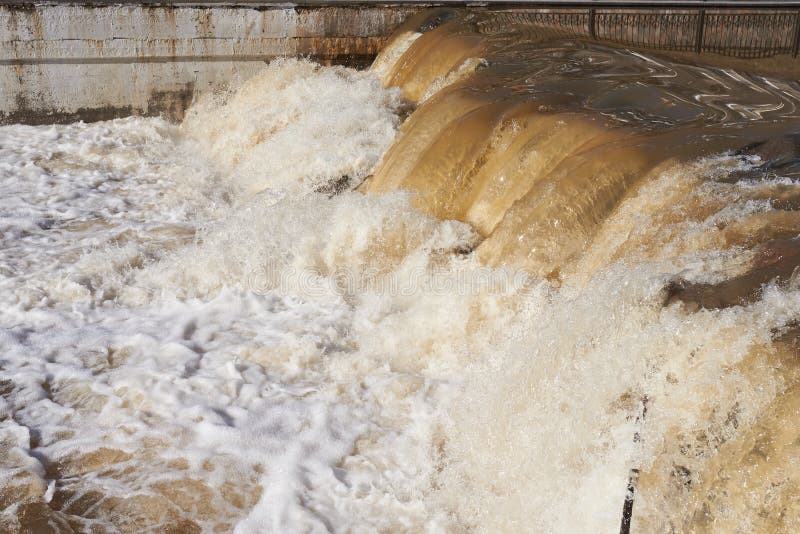 Raging Muddy Water in the River Stock Image - Image of rain, disaster ...