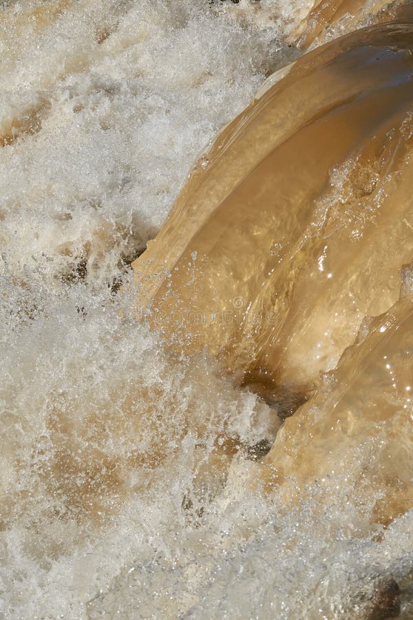 Raging Muddy Water in the River Stock Photo - Image of dirty, brown ...