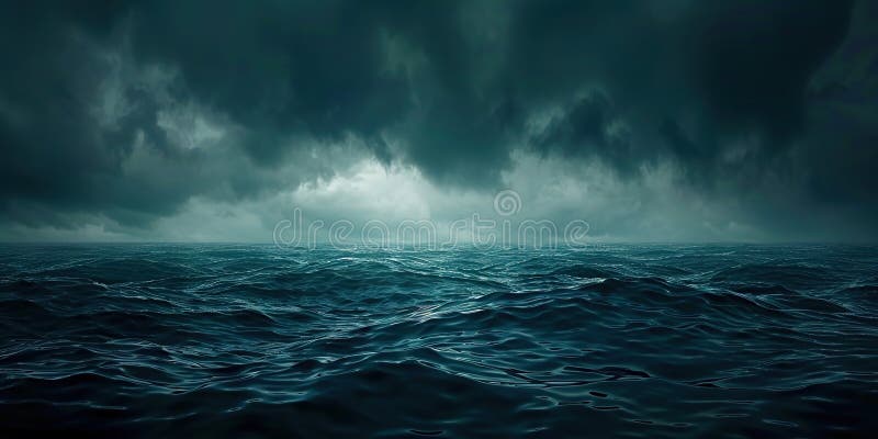Raging night sea stock image. Image of atmosphere, climate - 329656909