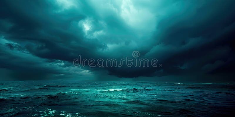 Raging night sea stock photo. Image of danger, natural - 329657832