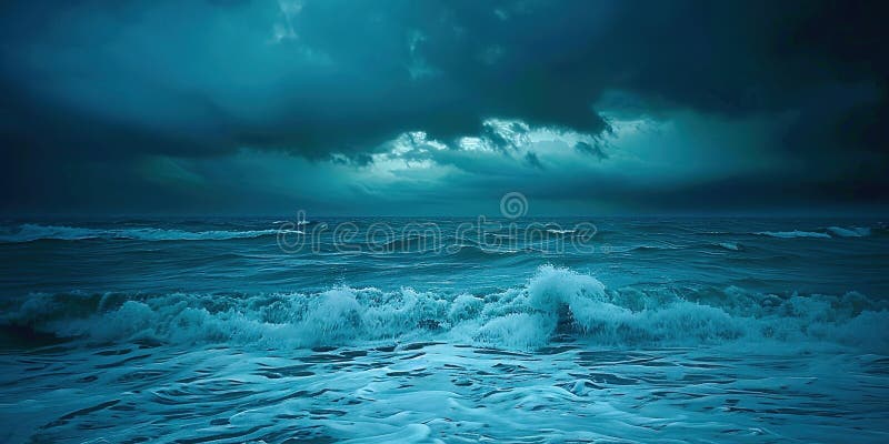A raging overcast sea stock image. Image of blue, weather - 332153325