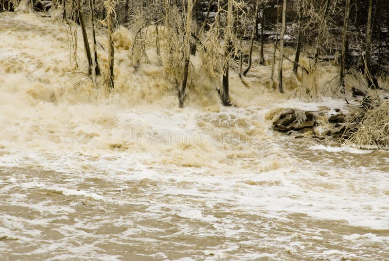 Raging River stock image. Image of water, melting, churn - 2355125