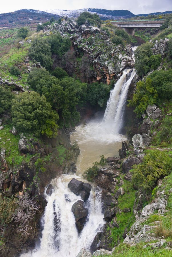 Sa`ar Waterfalls in Israel stock image. Image of golan - 112341165
