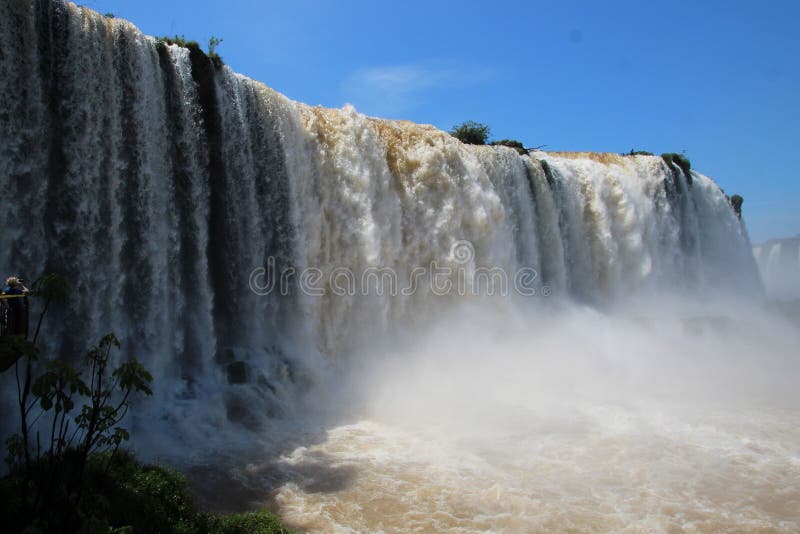 Raging Waterfall on a Sunny Day Stock Photo - Image of landscape ...