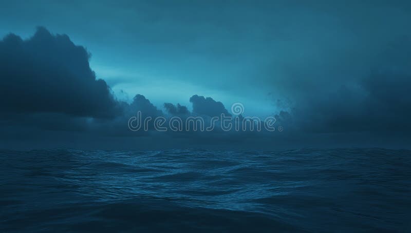 Raging Waves in the Ocean Create a Dramatic Scene Under a Powerful Sky ...