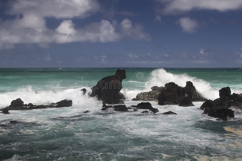 Raging waves stock photo. Image of coastal, stone, break - 31954678