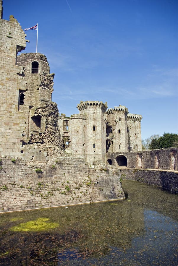 Raglan Castle stock photo. Image of defence, europe, battlements - 14001608