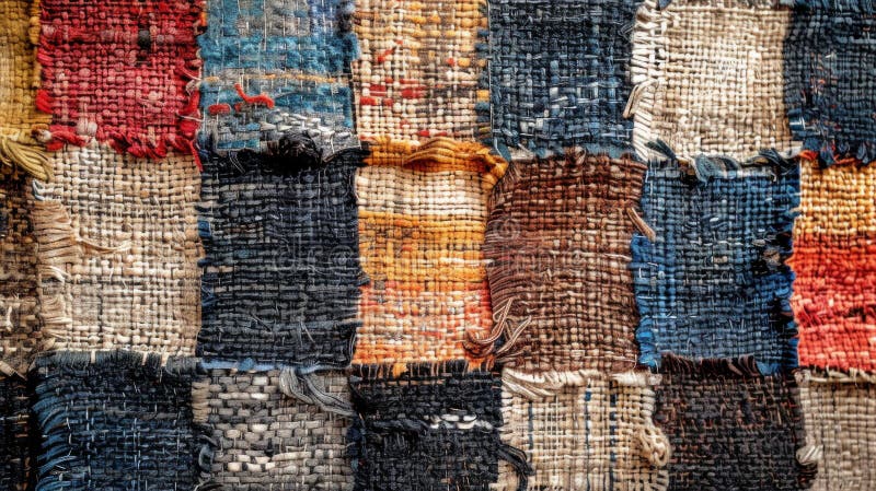 Rags Carpet Texture Background, Woven Rug Pattern, Handmade Recycled ...