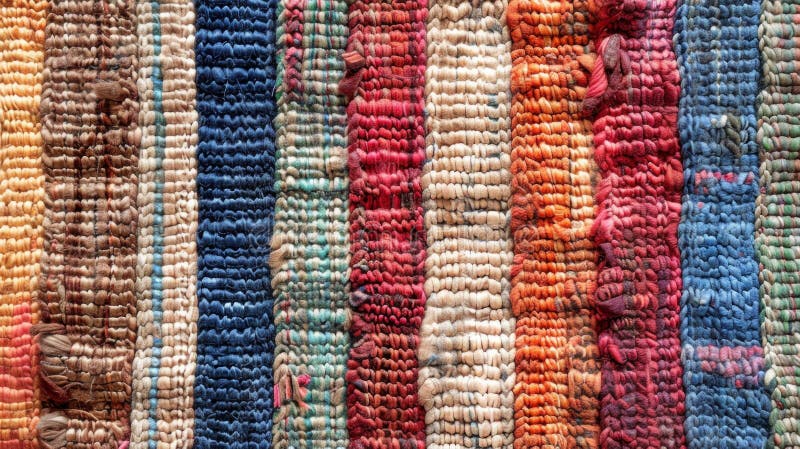 Rags Carpet Texture Background, Woven Rug Pattern, Handmade Recycled ...