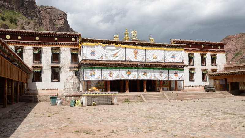 Ragya monastery stock image. Image of brick, golden, lamasery - 44295959